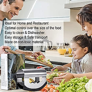 Salad Knife Chopper with Protective Cover - Stainless Steel Salad Cutter, Double Blade Chopping Knife, Mezzaluna Salad Chopper for Salad and Vegetable Mincing