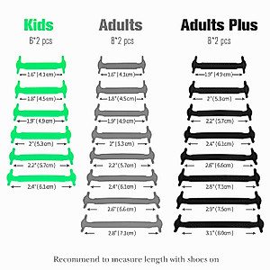 INMAKER No Tie Shoe Laces for Adults and Kids, Elastic Shoelaces for Sneakers, Rubber Silicone Tieless Laces
