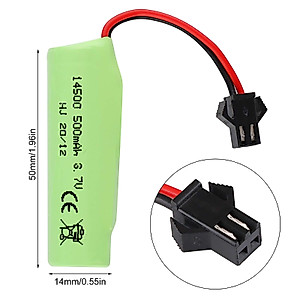 FPVERA Rc Car Battery - 2 Pack 500mah Batteries 3.7V Li-ion Rechargeable for Double Sided Rc Stunt Car RC Trucks Small RC Boat Remote Control Toy Cars E35 DE38 DE40 DE50 with USB