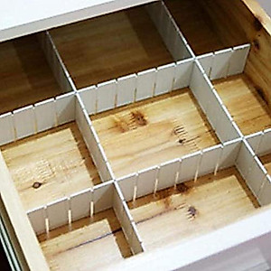 ColorMilky Clothes Drawer Organizers, Drawer Organizers for Clothing Drawer Dividers 6PC Clapboard Sock Organizer Dresser Drawer Organizers