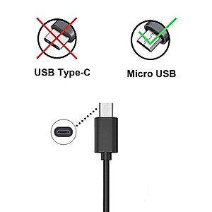 5Ft Replacement Charger Cord Cable Fit for Bose SoundSport QuietComFfort 35 QC35 II QC25 Headphones AC Micro USB Power Adapter Supply