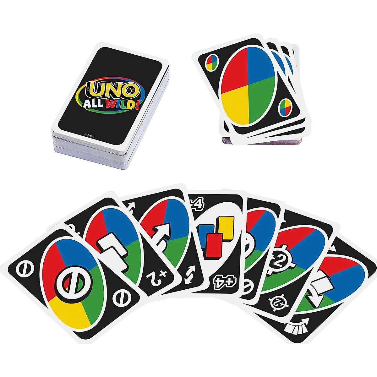 Mattel Games UNO All Wild Card Game for Family Night, Travel Game in Collectible Tin Where All Cards Are Wild, 2-10 Players (Amazon Exclusive)