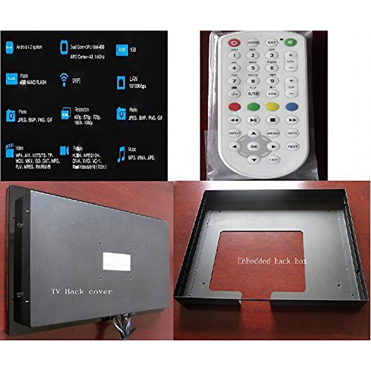 GOWE Promotion 26 inch bathroom TV waterproof TV which supports ATSC and DVB-T, Panel Color : Black