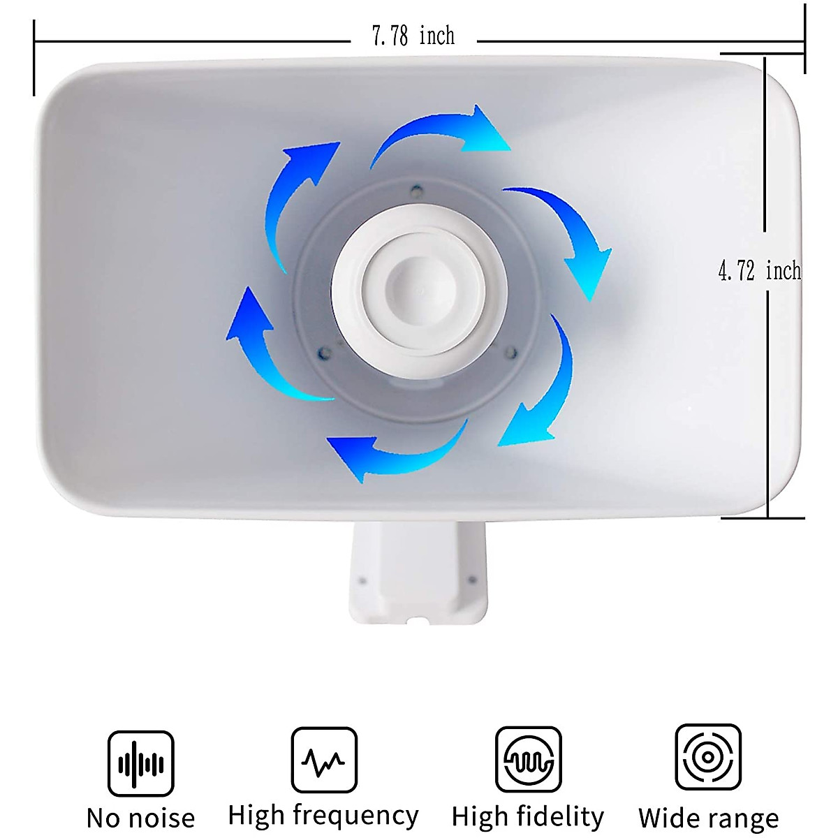 Jokpenes 30W Alarm Siren ,Dual Tone Outdoor Self Contained Electric Security Ring Siren with Bracket，6-12V DC 1.1Ah 130db 8 X 5.5 X 9 Inch for Car Home Doorbell Security Protection System,(Black)