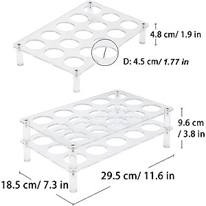 Baoswi 30 Coffee Pod Holder Acrylic, 2 Tiers Design, Clear K Cup Holder, Coffee Pod Organizer for Countertop, K Cup Drawer Organizer, Suitable for Most Coffee Capsules, 30 Pod Capacity