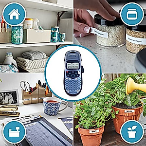 DYMO LetraTag LT-100H Label Maker Starter Kit | Handheld Label Maker Machine | with Paper & Clear Plastic Label Tape | Ideal for Office or Home