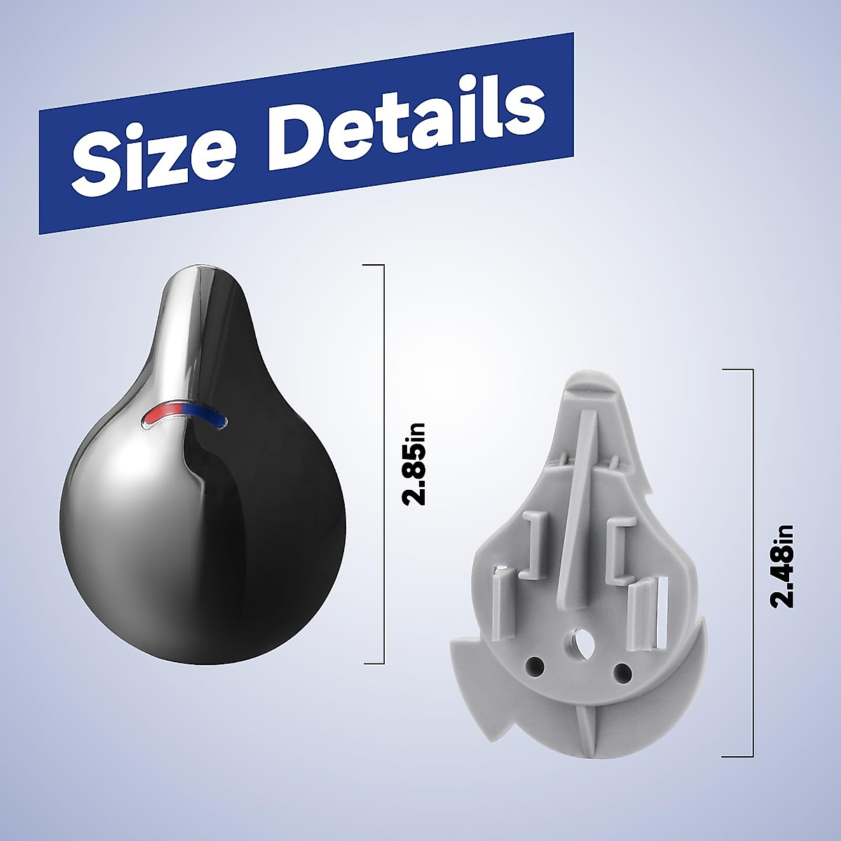 RP28595 Shower Handle Replacement Parts Temperature Control Knob for Delta Faucet Temperature Knob and Cover, Replacement Parts for Delta Shower