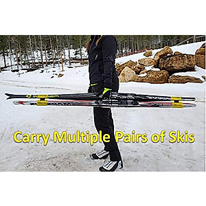 MagSkiTie - 3 Pair- Cross Country Ski Tie Strap Magnetic Nordic Ski Tie Skate Ski Tie Classic Ski Tie Ski Clip Ski Holder The Best Nordic Ski Tie Solution No More Falling Skisi