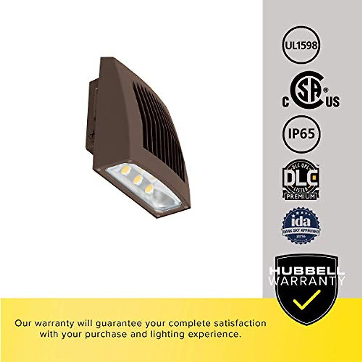 Hubbell Outdoor Lighting SG2-50-PCU SG Sling Series Slender wallpack/floodlight, 51W, 120-277V, 5000K, Bronze