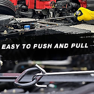 AUTOAlkins Heavy Duty 5th Wheel Pin Puller, 2 Pack 32" Solid Steel Chrome Plated Fifth Wheel Puller Hook