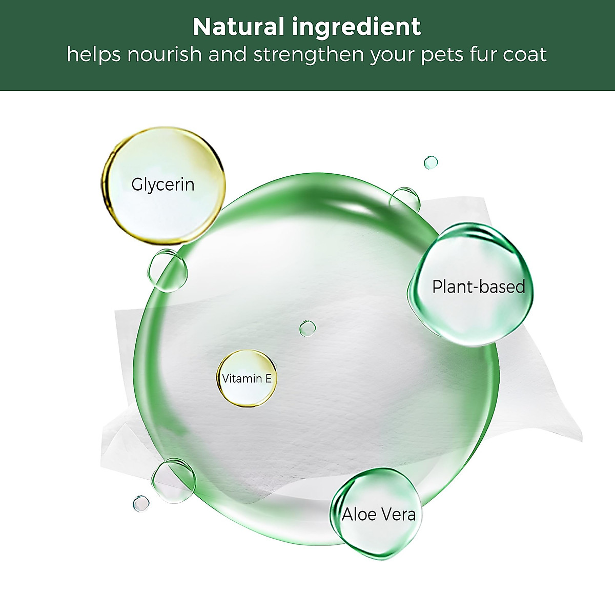 BESTLE Dog Wipes, 100 Count Pet Grooming Wipes, Conditioning Shine Coat, Cleaning and Deodorizing, Pet Wipes for Dogs & Cats, for Sensitive Skin (Aloe Vera)