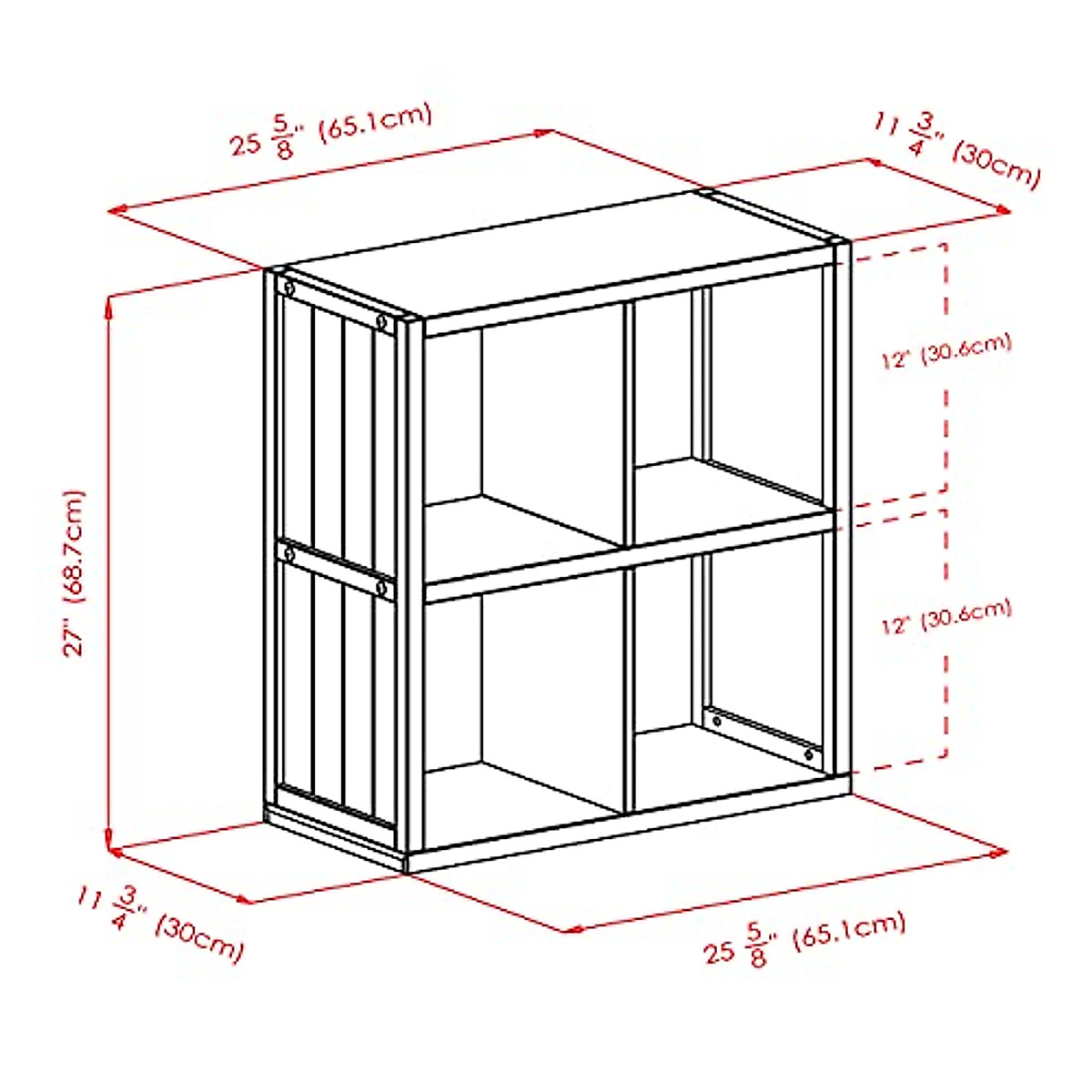 Winsome Timothy Shelving, Small, Black