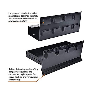 Aain Magnetic Toolbox Tray Set, Tool Box holder Accessories for Tool Organizer,Garage Storage, 2 Trays, Can Caddy, Paper Towel & Screwdriver Holder (A049)