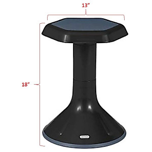 Learniture Backless Active Learning Stool for Office Desks and Classrooms, Active Learning Wobble Chair with Rocking Motion, 18"H, Blue