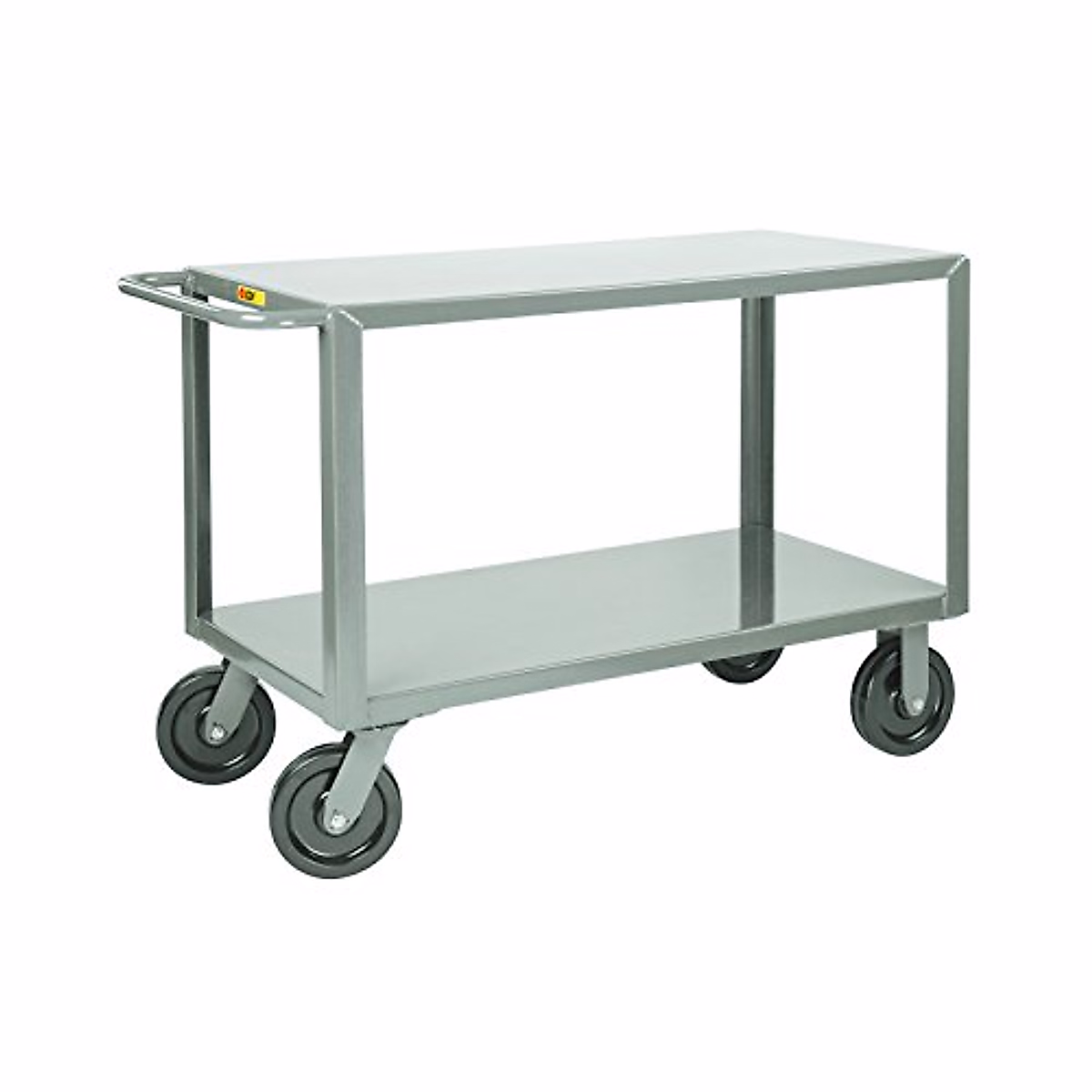 Little Giant GH-3048-8PHK Extra-Heavy Duty Shelf Truck, 5000 lb. Capacity, 53.5" Length, 30" Width, 36" Height, 2 Shelves, 2 Rigid 2 Swivel