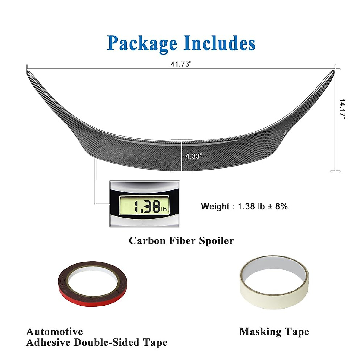 AeroBon Real Carbon Fiber Trunk Spoiler Compatible with 2019-2024 Toyota GR Supra A90 A91 Coupe (A Style)