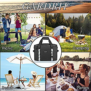 GARDRIT 16/30/60 Can Large Cooler Bag - Collapsible Insulated Lunch Box, Leakproof Cooler Bag Suitable for Camping, Picnic& Beach (39L)