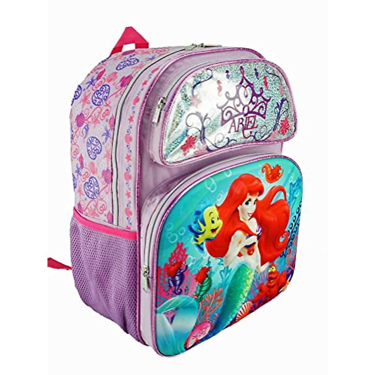 Ruz The Little Mermaid Ariel Large 3-D EVA Molded Backpack