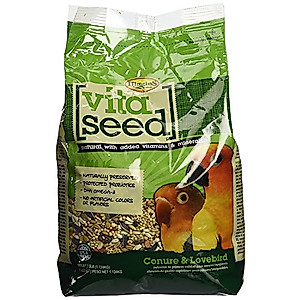 Higgins Conure & Lovebird Bird Food 2.5 Pound Bag. Complete Balanced Diet for Conures and Lovebirds