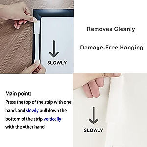 Karsbarwe 48-Pairs(96 Strips) Small Picture Hanging Strips Heavy Duty,Hook and Loop Tape,Water-Resistant Adhesive Strips for Frame Hanging,No Tools Wall Hanging Strips