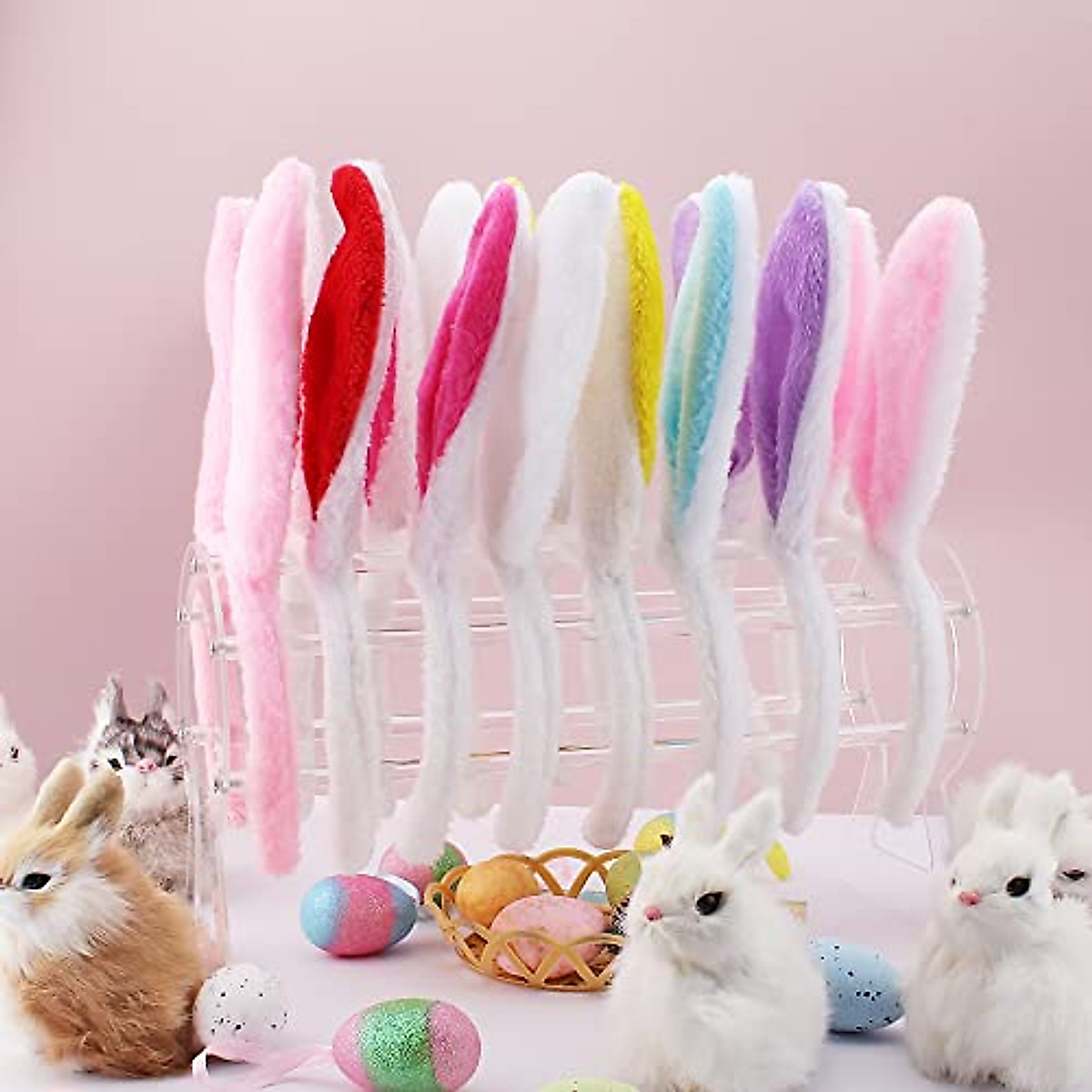 TOBATOBA Headband Holder, Headband Organizer, 13.8inch Upgraded Acrylic Headband Display, Clear Head Band Holder Organizer for Women Girls, Headband Storage Display for Girls Room Hair Accessories