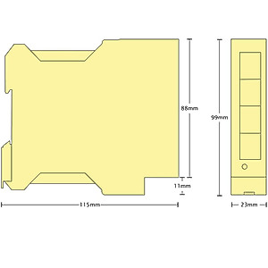 Brainboxes Switch - 4 Ports - DIN Rail mountable (SW-504)