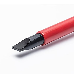 SATA 7-Piece VDE Insulated Electricians Screwdriver Set with Red and YellowHandles and A2 Steel Blades Tested to 10,000 Volts - ST09303