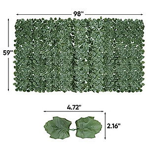 BBBUY 94 L x 59 H inch Artificial Faux Ivy Hedge Privacy Fence Screen for Outdoor Decor, Garden, Yard
