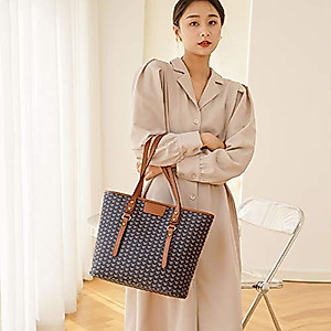 PVC Leather Crossbody Bags for Women, Faux Leather Ladies Signature Shoulder Bag Tote Purse Fashion Satchels (brown5)