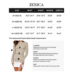 ZESICA Women's Fall Long Sleeve Turtleneck T Shirt Ribbed Knit Sweater Slim Fit Basic Casual Tee Tops,Almond,Medium