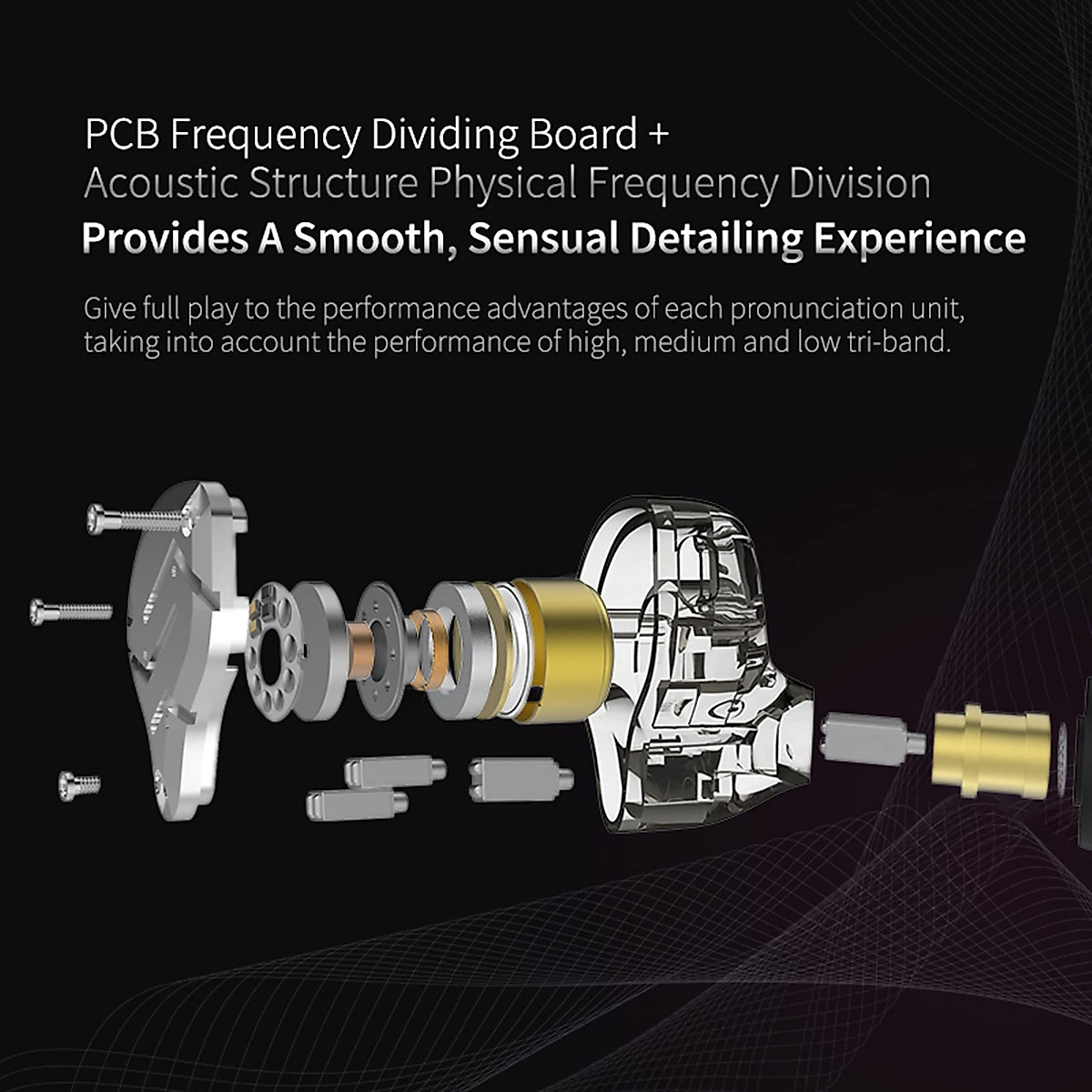 KZ ZS10 Pro in Ear Monitors Wired Headphones, 1DD 4BA Metal IEM, High Fidelity Gaming Earbuds with 2pins Tangle-Free Cable, Noise Cancelling Wired Earphones for PC Game Music Video (Black with mic)