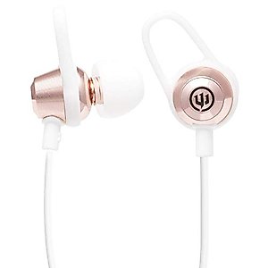 Wicked Audio Bandido Wireless — Bluetooth Earbuds with Microphone and Track Control — Wireless Headset with Metal Housing, Loop and Fin Attachments and Enhanced Bass — Rose Gold