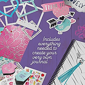 DIY Journal Kit for Girls - Great Gift for 8-14 Year Old Girl - Cool Birthday Easter Gifts Ideas for Teens - Fun, Cute Art & Crafts Kits for Tween Teenage Kids - Scrapbook & Diary Supplies Toy Set