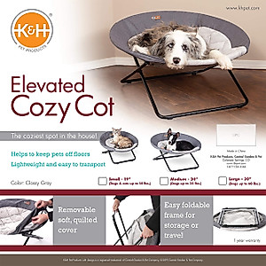 K&H Pet Products Elevated Cozy Cot Classy Gray Large 30 Inches