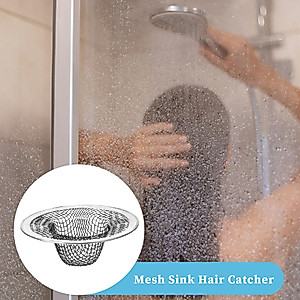 AHQiZFX 8 Pieces Mesh Sink Strainer, 2.12" Top / 1" Bathroom Stainless Steel Drain Filter Small Hair Basket Catcher Fits Most Kitchen Sinks Bathroom Sinks Shower Drains Floor Drain