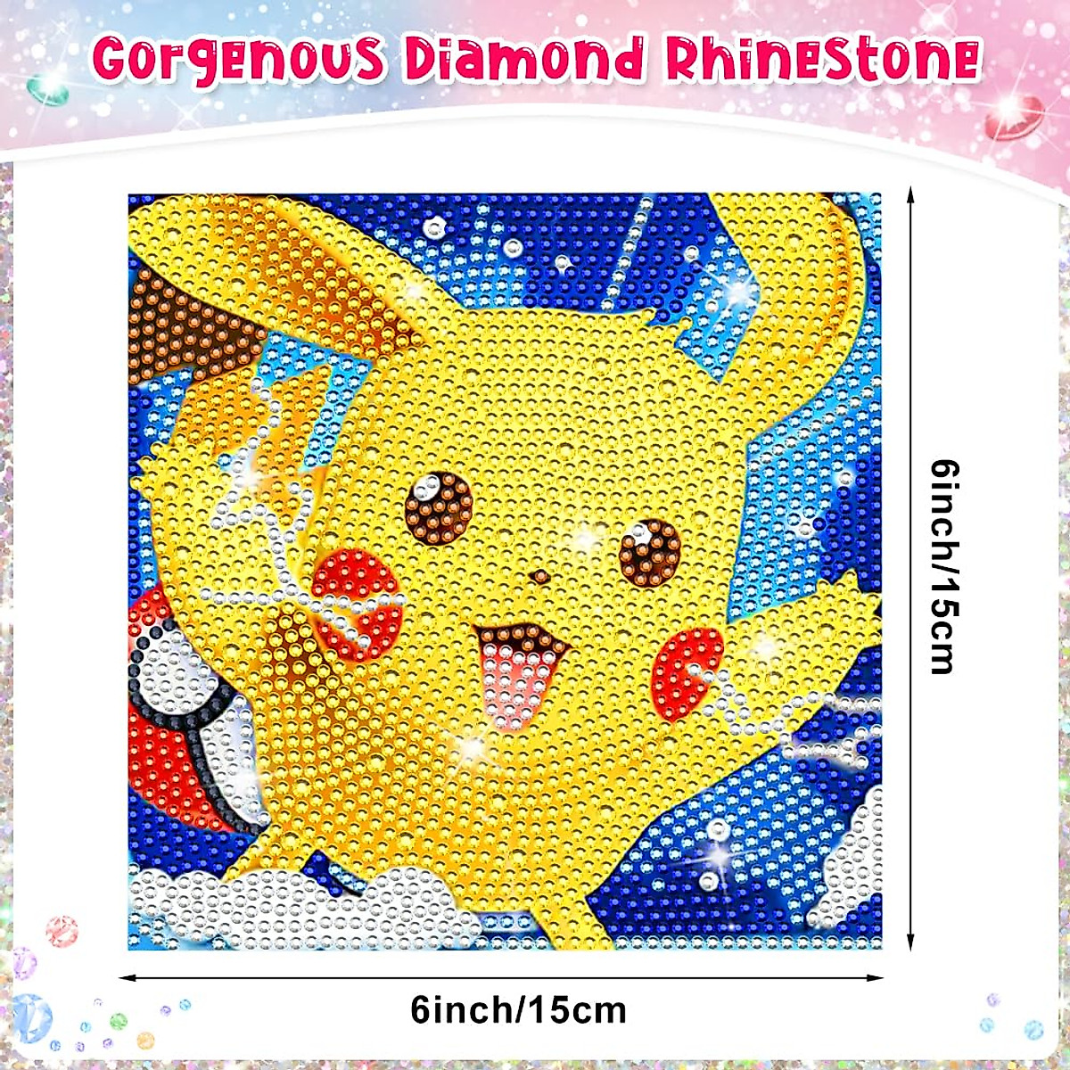 LAVIDASS Diamond Kits for Kids Adults 4 Pack 5D Diamond Full Drill Diamond Art for Kids Ages 6-8-10-12 and Beginners