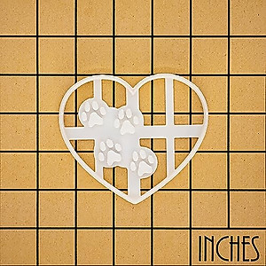 Heart Paw Prints cookie cutter, 1 piece - Bakerlogy