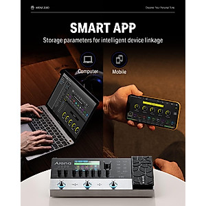 Donner Arena 2000 Guitar Multi-Effects Pedal with 278 Effects, 100 IRs, Looper, Drum Machine, Amp Modeling, XLR and MIDI Support