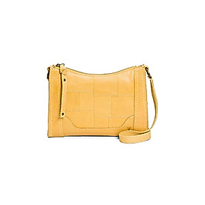 Frye Womens Melissa Patchwork Zip Crossbody Bag, Yellow, One Size US