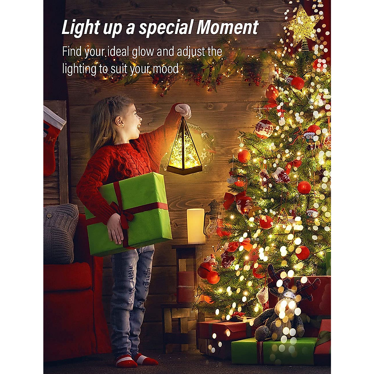 Mikasol Fairy String Lights, 1 Packs Led Fairy Lights Battery Operated Waterproof Copper Wire with Remote Control Fairy Lights for Bedroom. Firefly Lights Christmas Lights 8 Modes (16.4 ft/Warm White)