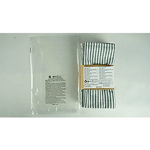 INFEI Plain Striped Cotton Linen Blended Dinner Cloth Napkins - Set of 12 (40 x 30 cm) - for Events & Home Use (Ocean)