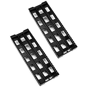 Qwork Antistatic ESD Circulation Rack Shelf, PCB Tray ESD Shelf Circulation Rack, 25 Slot Storage Stand Circuit Board Holder, Plastic, Black, 2 Pack