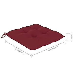 imasay Chair Cushions 6 pcs Wine Red 19.7"x19.7"x2.8" Fabric