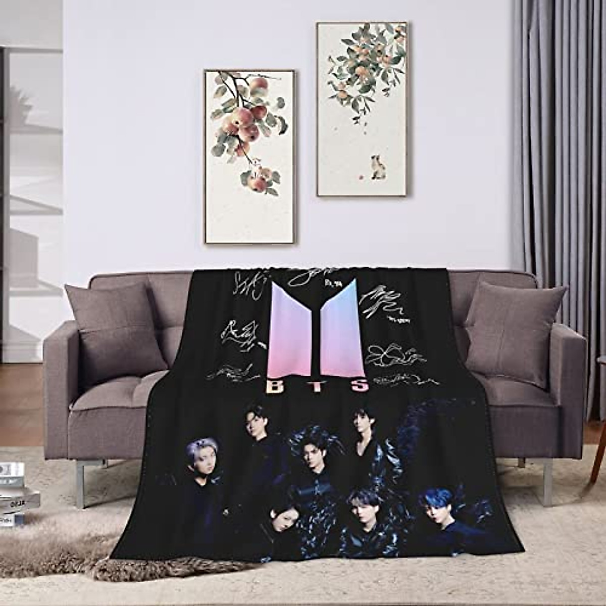 xuebi Kpop Dynamite Blanket Flannel Ultra-Soft Fleece Throw Blanket Bedding Fuzzy Lightweight Bed Couch for Adults 50*40in