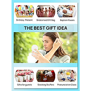 Getinbulk Compact Mirror Bulk, Small Pocket Makeup Round Mirror Double-Sided 1X/3X Magnifying PU Leather (White, 2.7 inches)