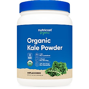 Nutricost Organic Kale Powder 1LB - All Natural, Non-GMO, Gluten Free, Certified USDA Organic Kale