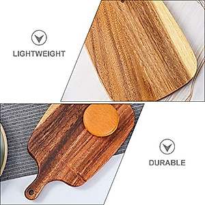 Wood Cutting Board with Handle Wooden Chopping Board Pizza Paddle Meat Bread Serving Board Charcuterie Board Chopping Blocks Dessert Tray for Fruit Vegetables Cheese