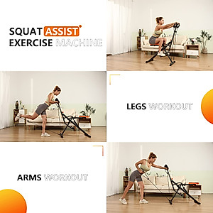 Niceday Hydraulic Squat Machine & Rowing Machine, 16 Resistance level & LCD Monitor