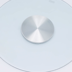 Turntable Dining Table Centerpiece Tabletop Rotating Tray Glass Turntable with Aluminum Alloy Bearing Smooth Swivel Serving Plate Tempered Glass Dining Table for Home Restaurant(Diameter 28 inch)