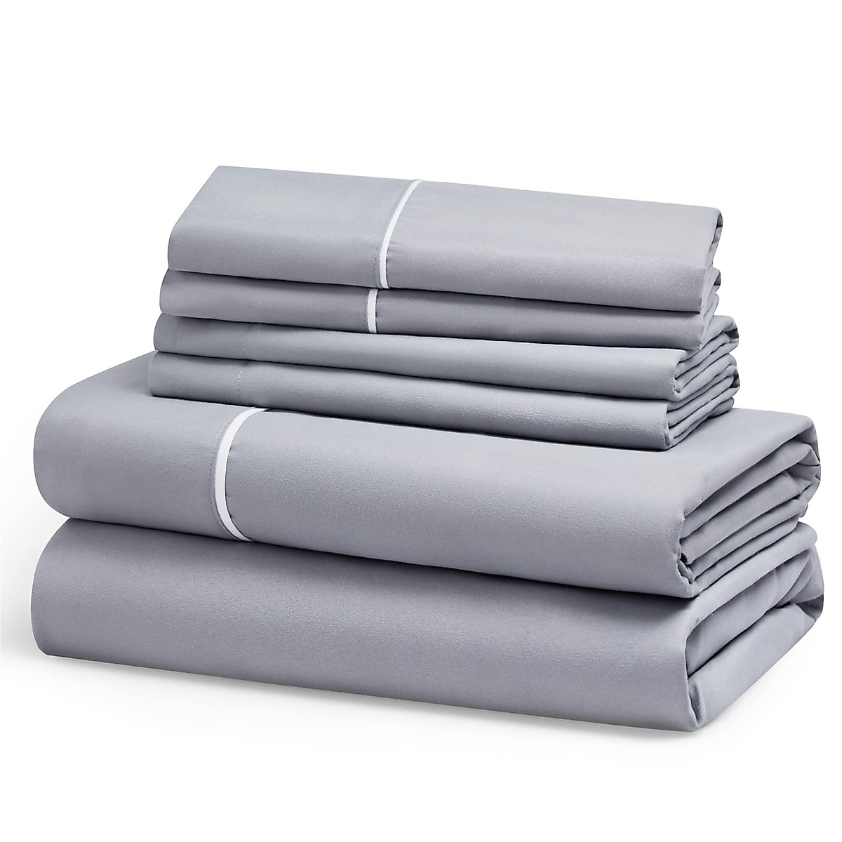 Bedsure Satin Sheets - Grey Satin Sheets Queen Size for Hair and Skin, Gifts for Women